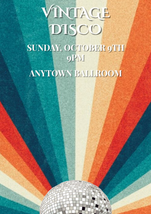 Vintage Disco Template | PosterMyWall