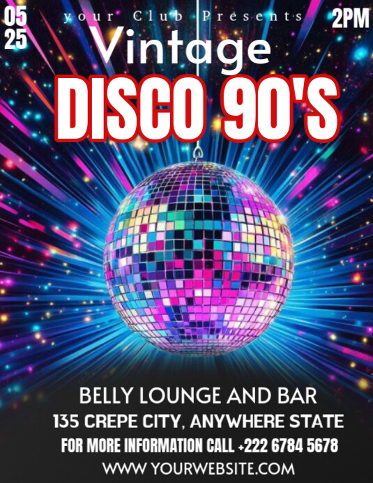 Vintage disco Template | PosterMyWall
