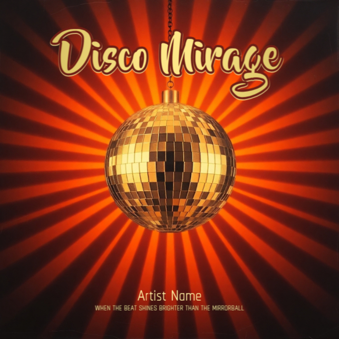 Plantilla de Vintage Disco Revival Album Cover Template for Spotify ...