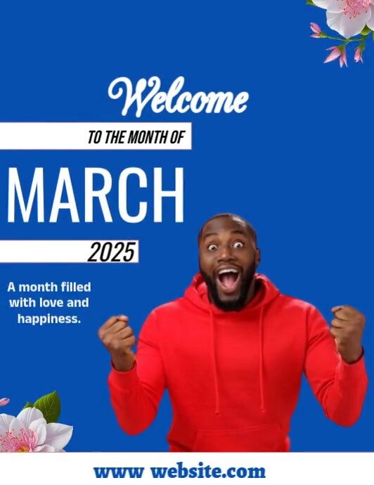 Vintage Editable New Month Of March Video Flyer Flyer (us Letter ...