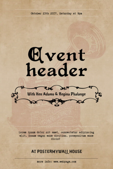 Vintage Event Flyer Template | PosterMyWall