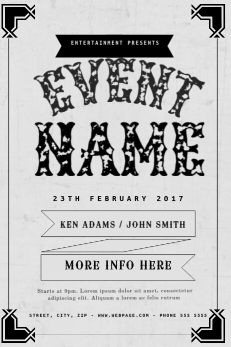 Vintage Event Flyer Template | PosterMyWall