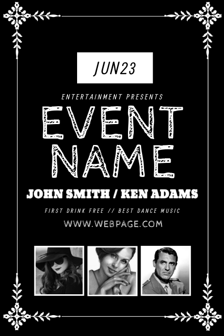 Copy of Vintage Event Flyer Template | PosterMyWall
