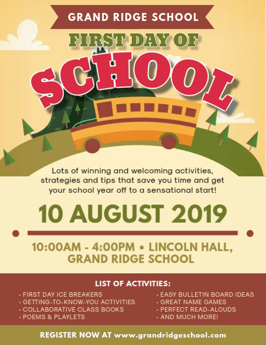 Copy of Vintage First Day of School Flyer | PosterMyWall