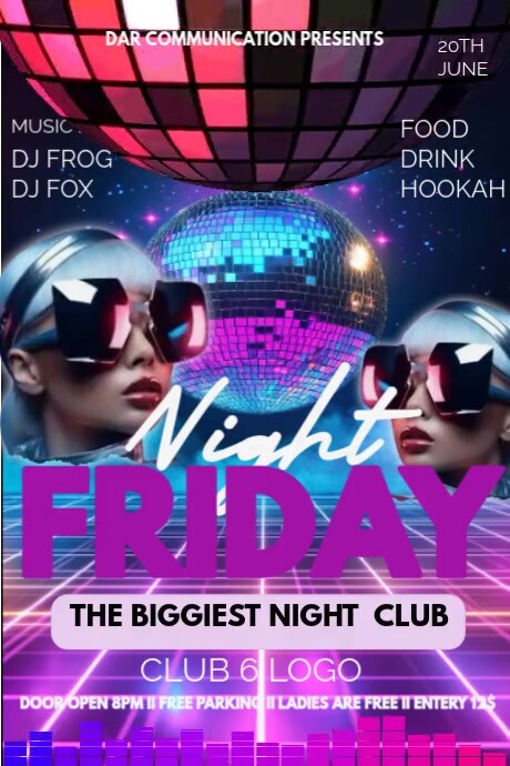 Plantilla de Vintage Friday Night Poster | PosterMyWall