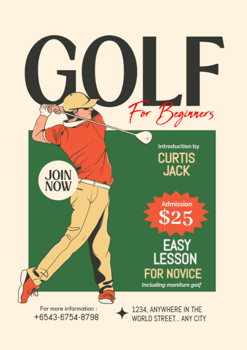 Copy of Vintage Gold Lesson Poster A4 | PosterMyWall