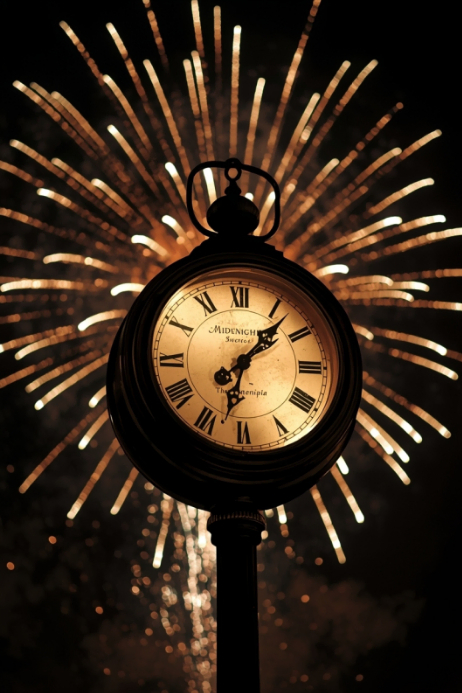 Vintage Golden Clock Countdown Poster Poster Template | PosterMyWall