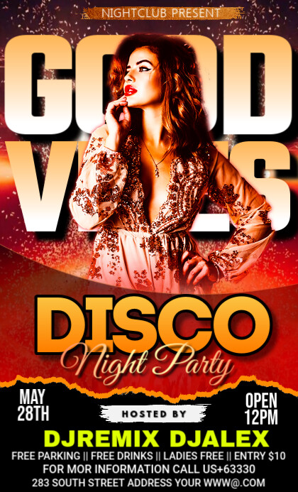 Copy of Vintage Good Vibes Disco Night Party Us Legal | PosterMyWall