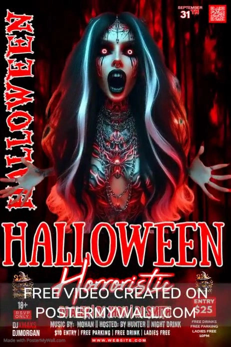 Vintage Halloween Horror Night Party Poster Template | PosterMyWall
