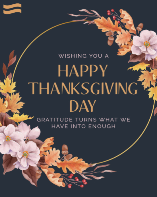 Vintage Happy Thanksgiving Day Instagram Portrait Template | PosterMyWall