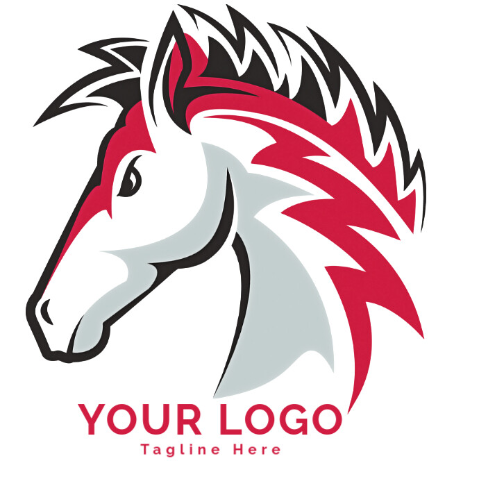 Vintage Head Line Art Mane Logo Template | PosterMyWall