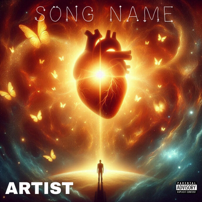 Vintage Heart Song Mixtape Album Cover Album Cover Template | PosterMyWall