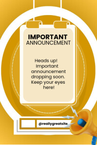 Important Announcement Template | PosterMyWall