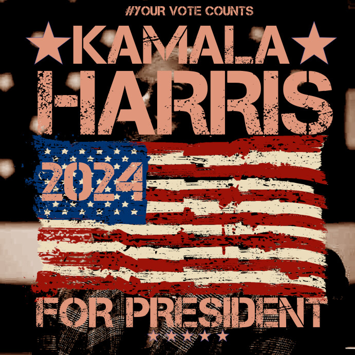 Copy of Vintage Kamala For President Instagram Post | PosterMyWall