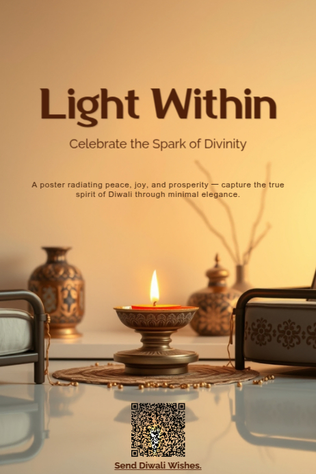 Vintage Light Within Diwali Greeting Poster Template | PosterMyWall