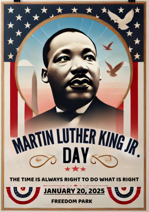 Modèle Vintage Mlk Day Celebration A4 | PosterMyWall