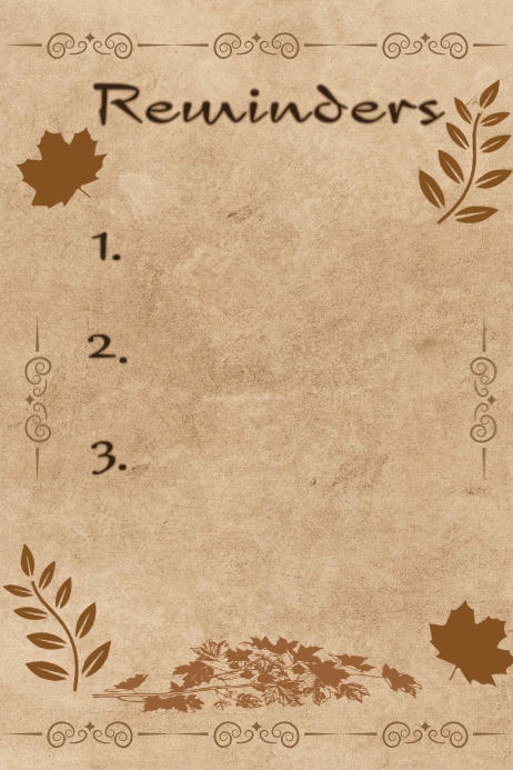 Vintage Reminder Template | PosterMyWall