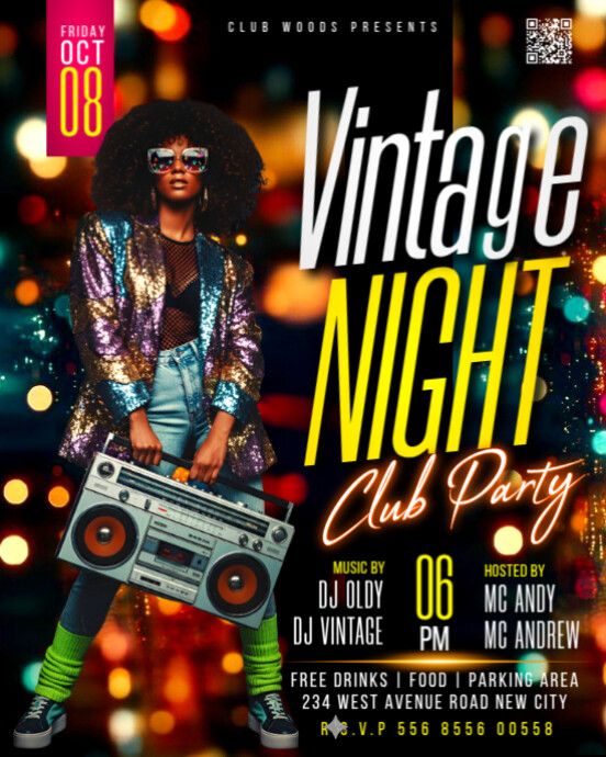 Vintage retro nostalgic oldies 90s wear theme club party event ...