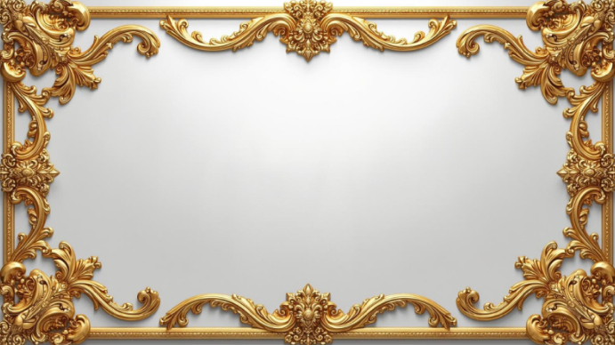 Vintage Rococo Frame Background | Luxury Invitation Frame Horizontal ...