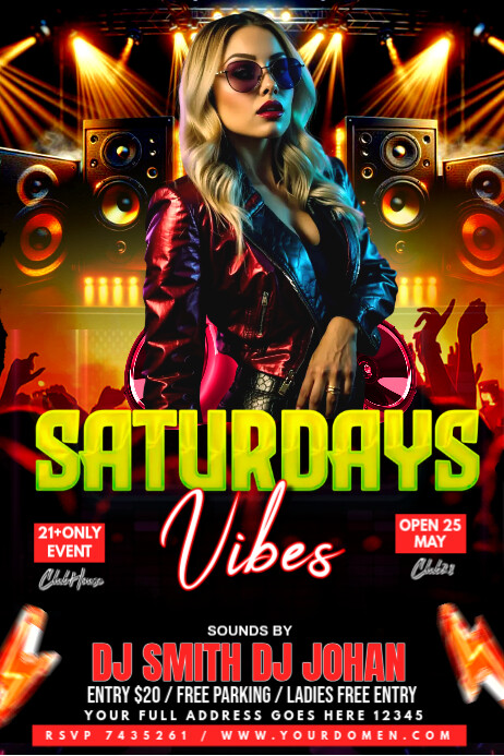 Vintage Saturday Vives Poster Modelo | PosterMyWall