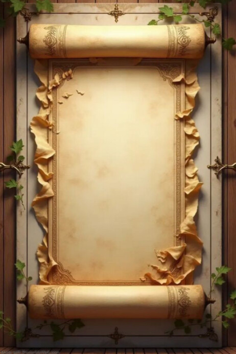 Copy of Vintage Scroll Paper Frame | PosterMyWall