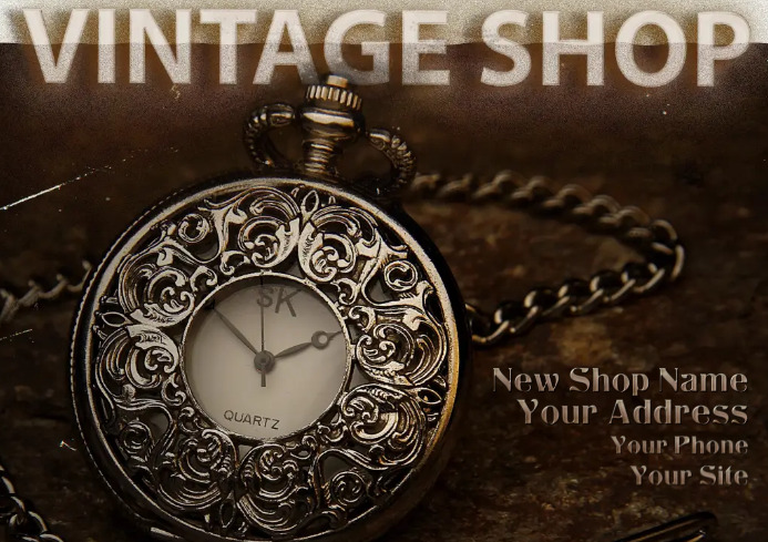 Vintage Shop A4 Poster Template | PosterMyWall