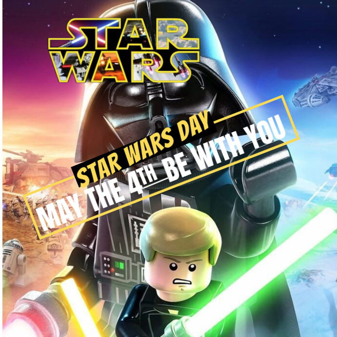 Vintage Star Wars Day/ May The 4th Be With You Instagram Post Template | PosterMyWall