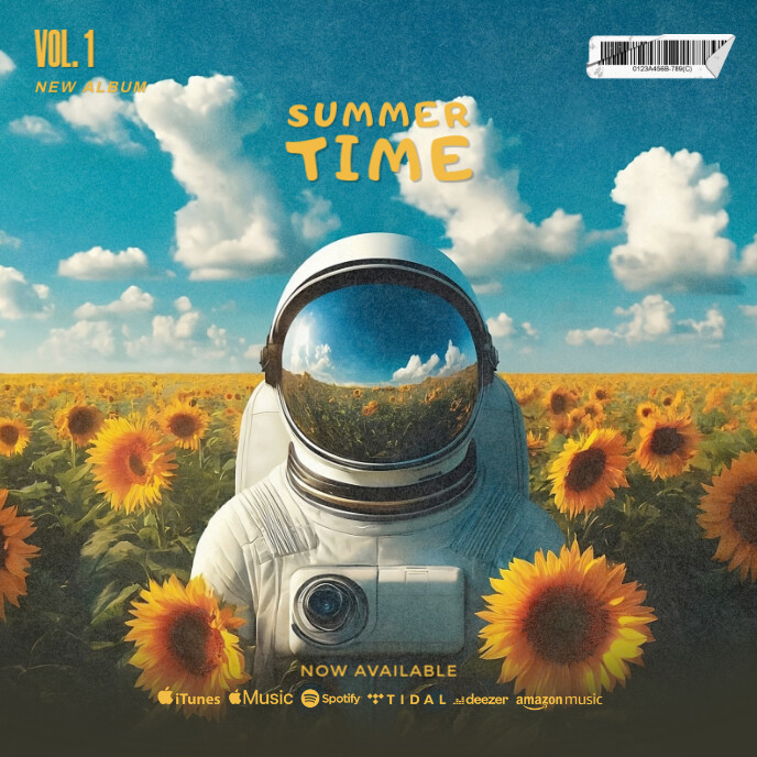 Vintage Summer Time Album Cover Template | PosterMyWall