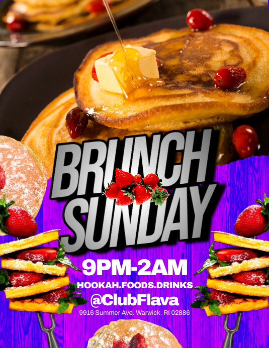 Vintage Sunday Bruch Flyer (us Letter) Template | PosterMyWall