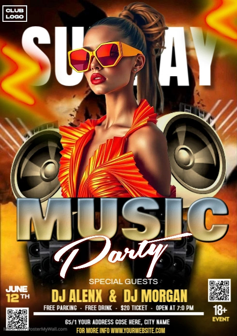 Copy of Vintage Sunday Music Party A4 | PosterMyWall