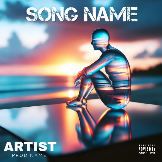 Copy of Vintage Sunset Sad Alone Song Mixtape Cover Art Album Cover ...