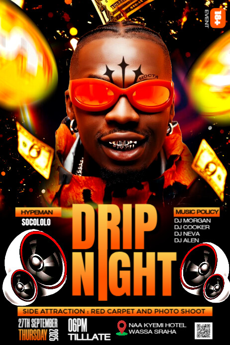 Copy of Vintage Thursday Drip Night Party Poster | PosterMyWall