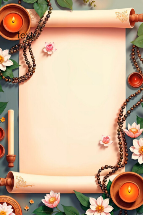 Vintage Wedding Scroll Background Template | PosterMyWall