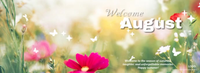 Vintage Welcome August Facebook Cover Photo Templat | PosterMyWall