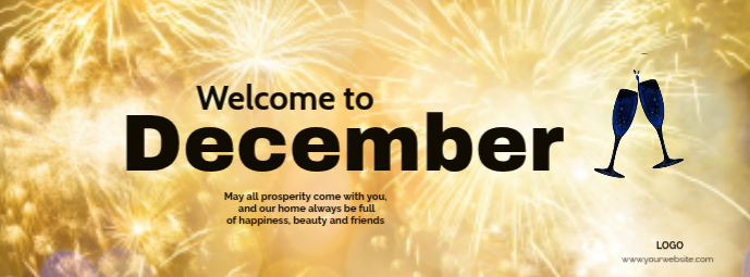Plantilla de Vintage Welcome To December Facebook Cover Photo ...