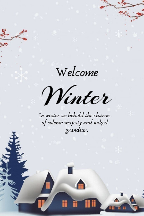 Vintage Welcome Winter Poster Template | PosterMyWall
