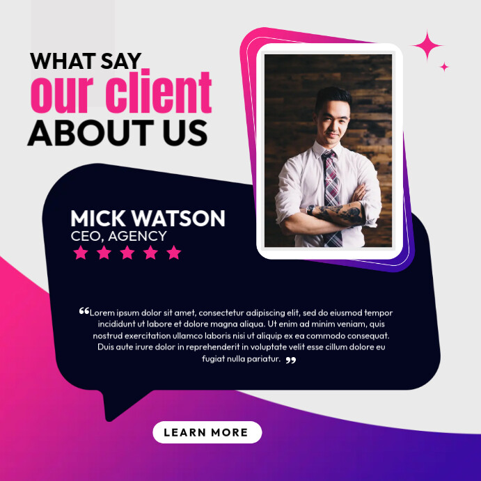 Violet Client Testimony Ads Template | PosterMyWall