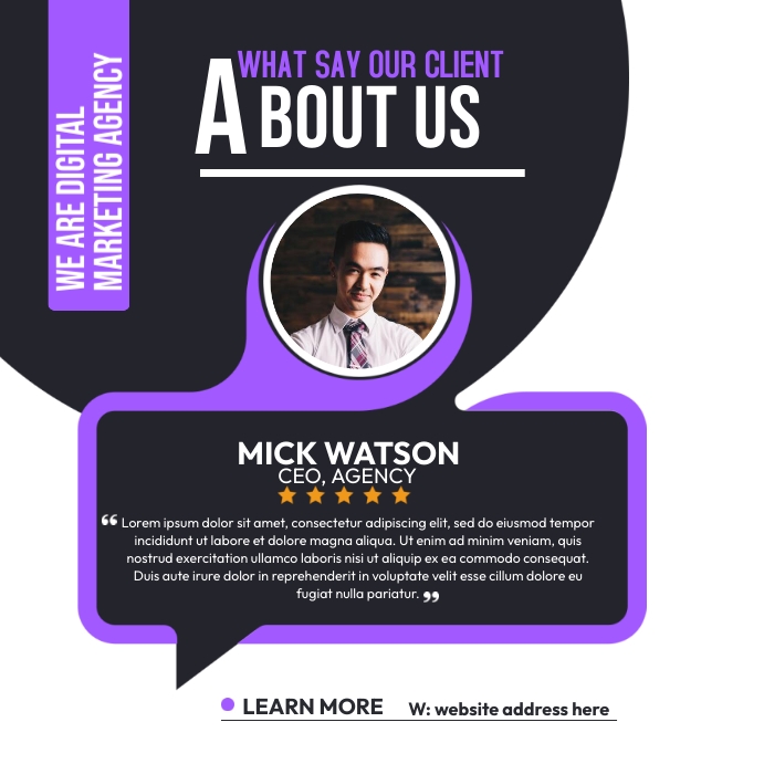 Violet Client Testimony Template | PosterMyWall