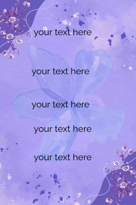 violet floral template | PosterMyWall