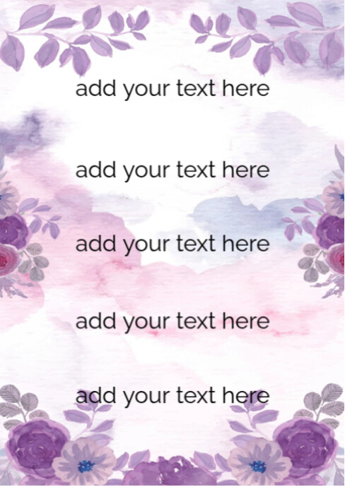 Violet floral template design | PosterMyWall
