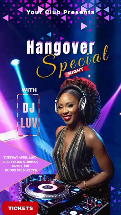 Violet Modern Night Club Party Instagram Reel Template | PosterMyWall