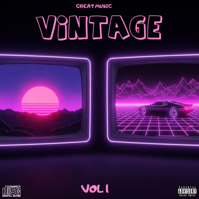 Copy of Violet Vintage Music Album Cover Pochette d'album | PosterMyWall