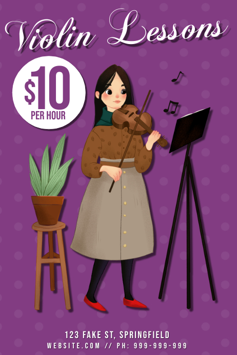 Copy of Violin Lessons Poster | PosterMyWall