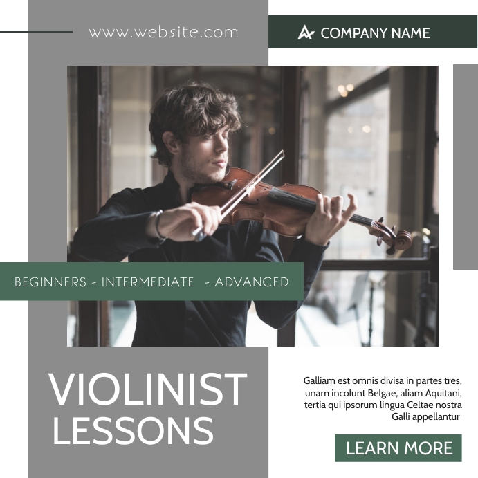 violinist lessons and music lessons advertisi Template | PosterMyWall