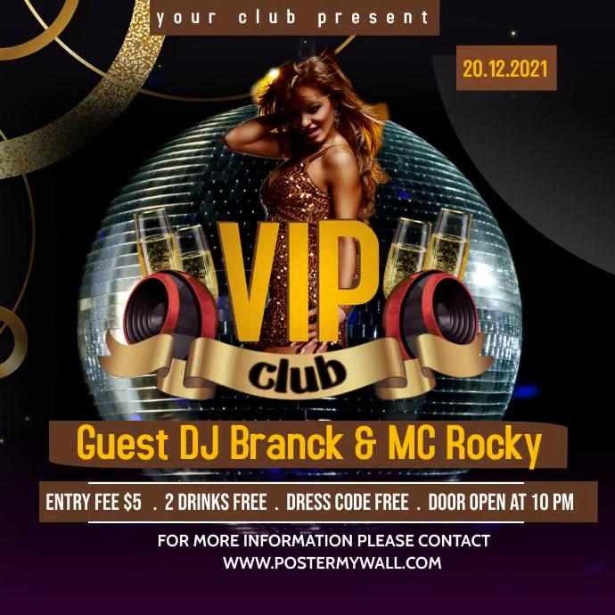 VIP Club Template | PosterMyWall