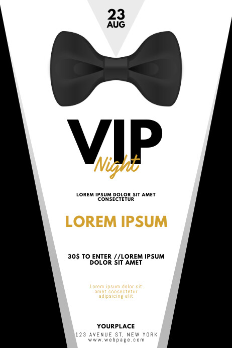 VIP Gentleman Prom Night Flyer Template | PosterMyWall
