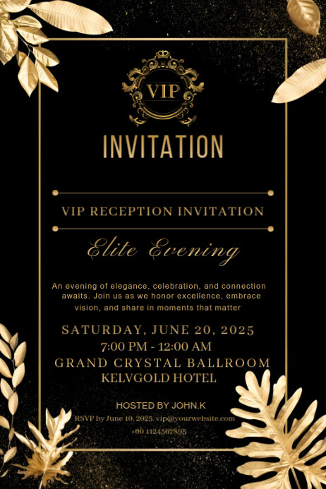 VIP INVITATION Template | PosterMyWall