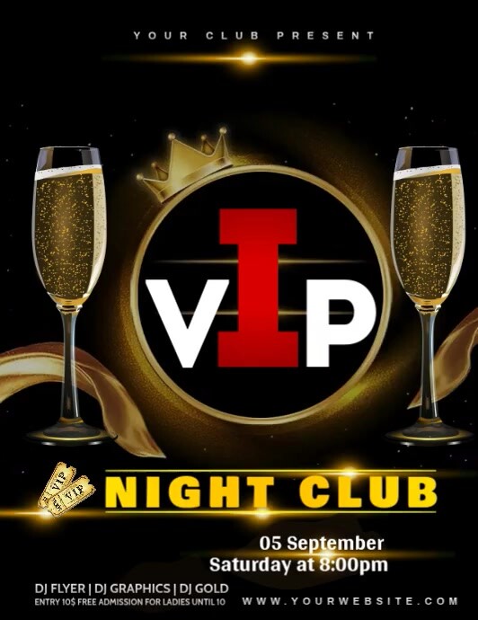 Folleto de Plantilla de Volante Vip Night | PosterMyWall