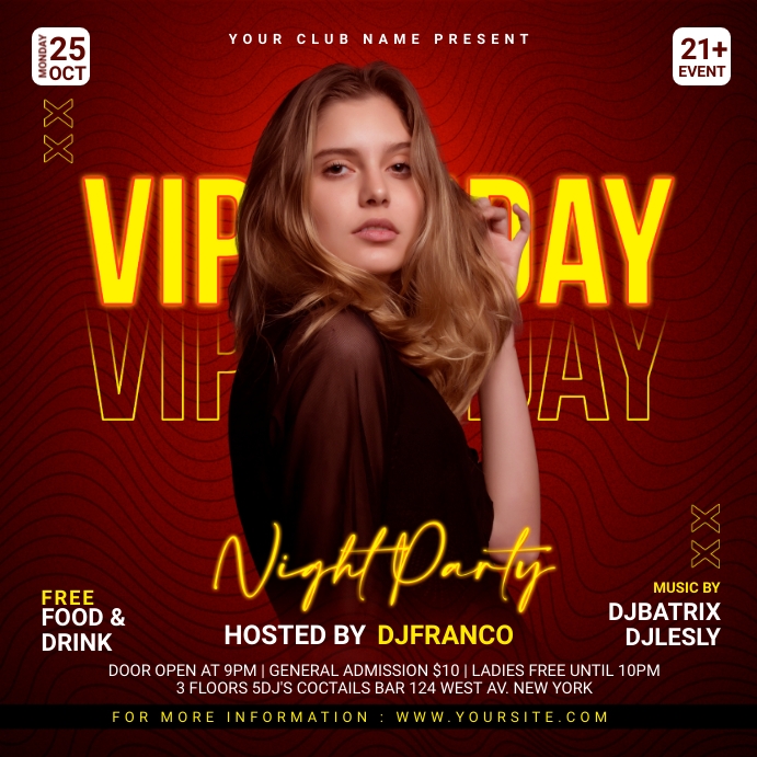 Plantilla de VIP Night party Instagram Template | PosterMyWall