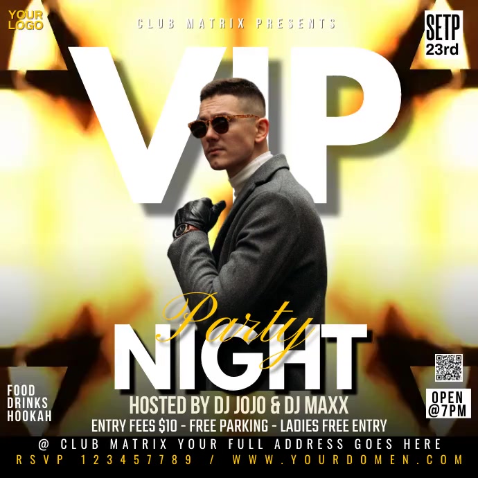 Copy of VIP PARTY NIGHT | PosterMyWall